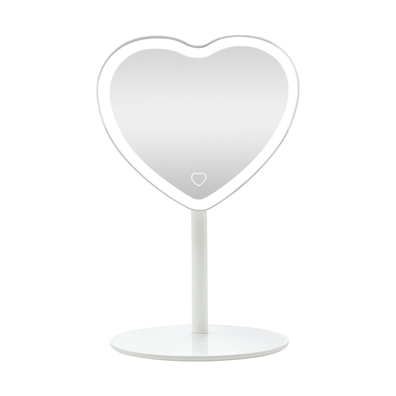 LDM020 Heart shape makeup mirror with LED lighted - JoJoMirror